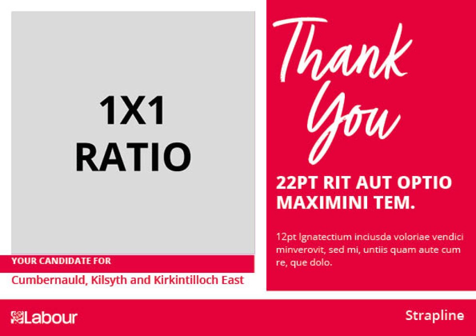 A5 Thank You Calling Card