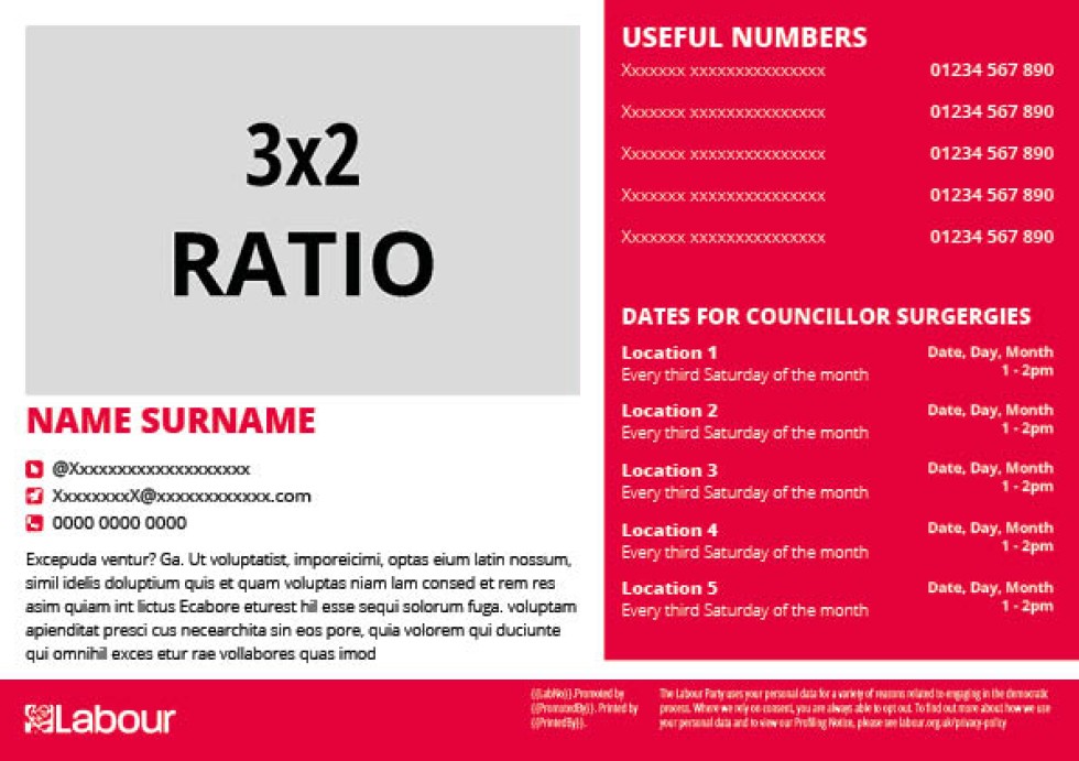 A5 Thank You Calling Card