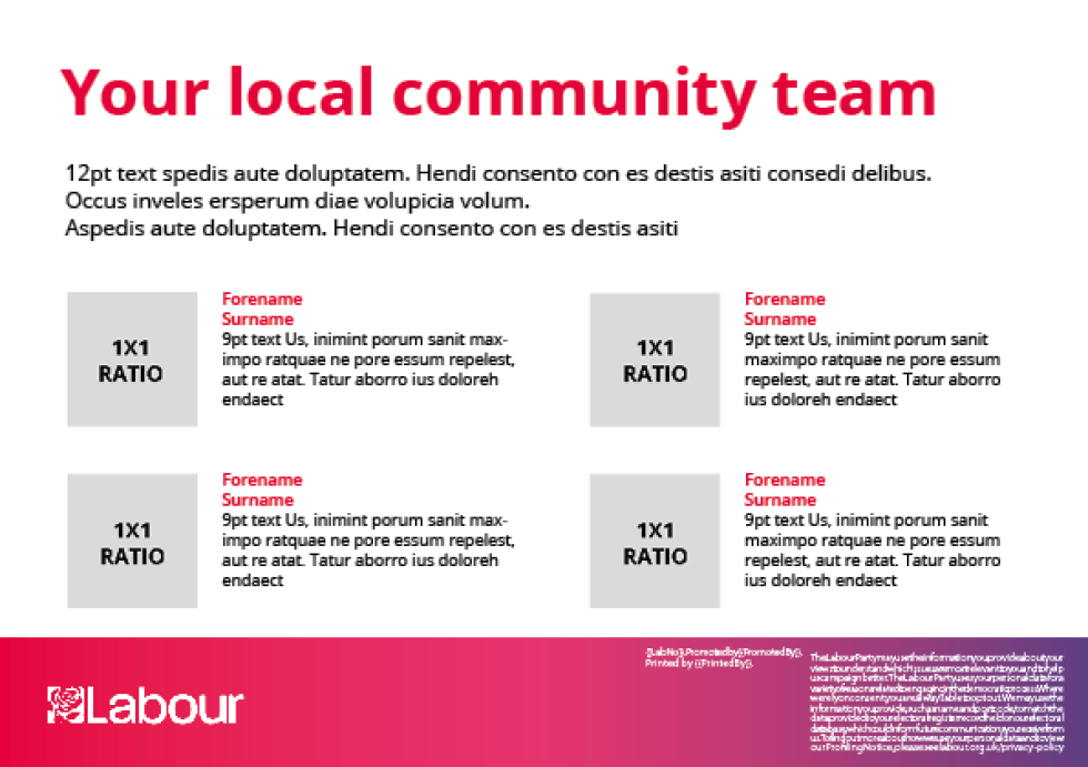 A5 Calling Card - Local Design