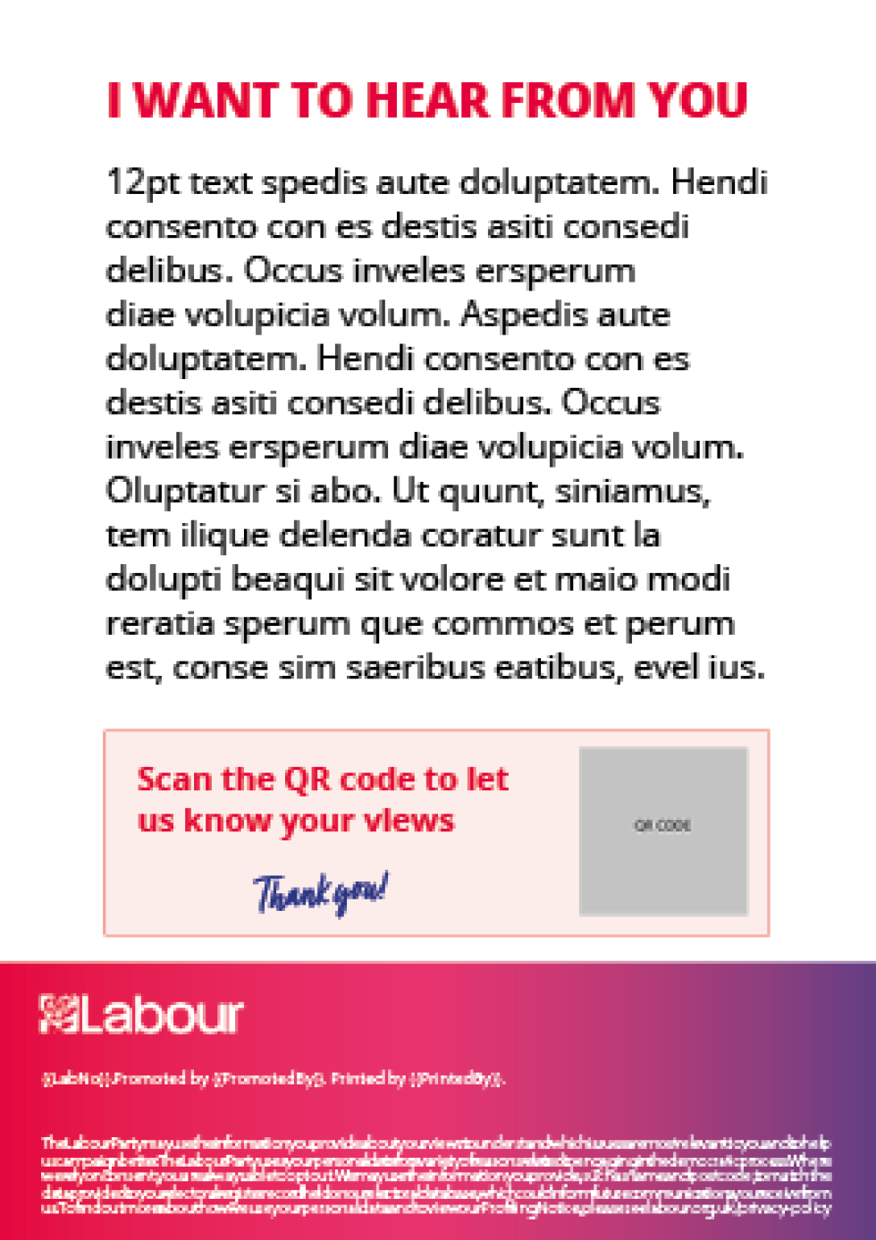 A6 Calling Card - Local